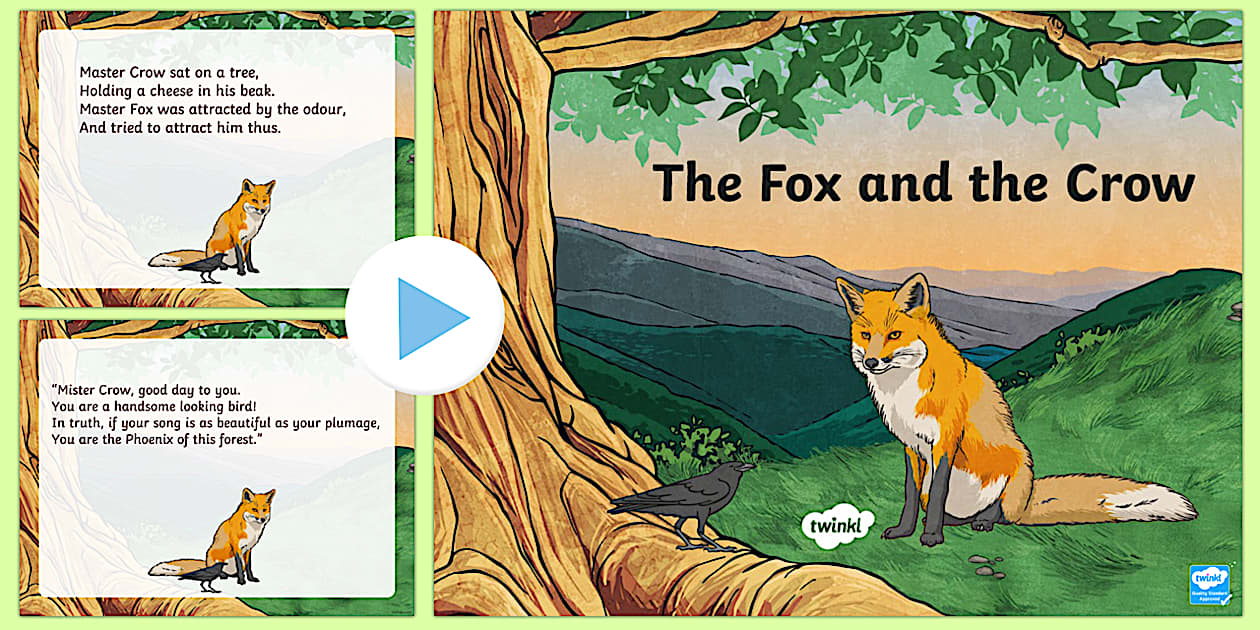 The Fox and the Crow Story PowerPoint | Twinkl - Twinkl