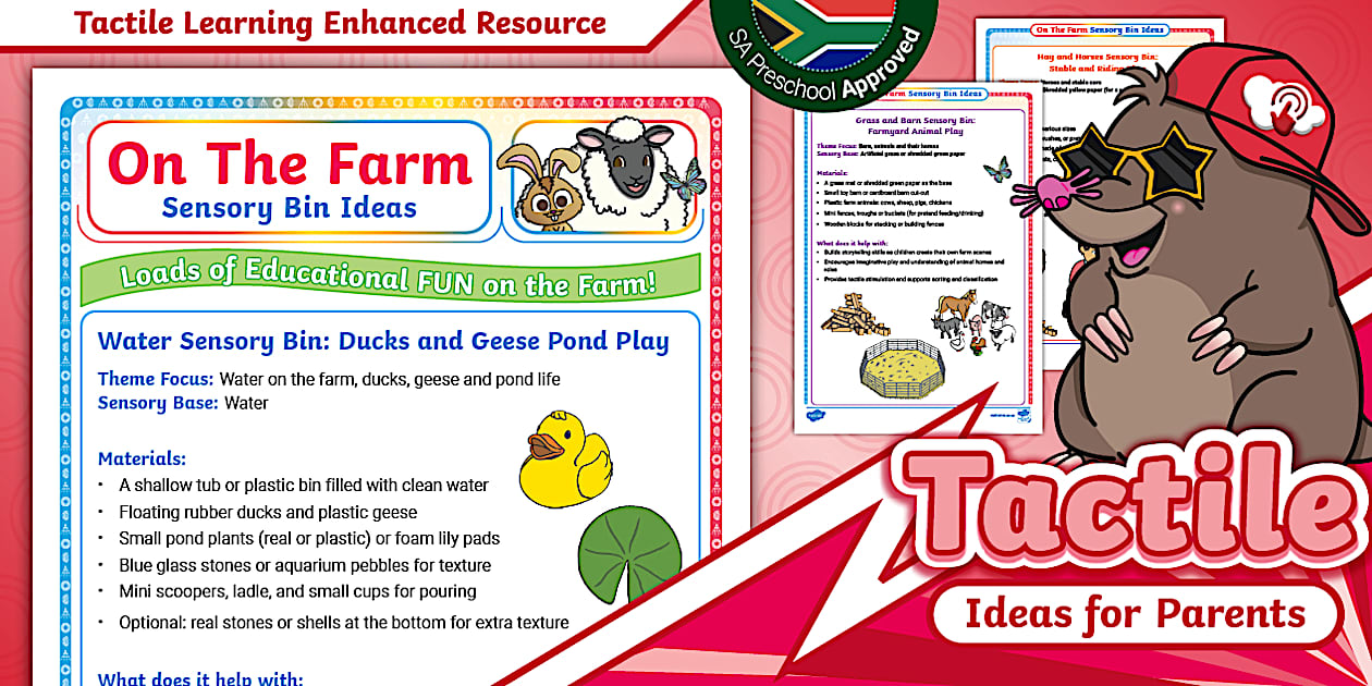 On the Farm- Sensory Bin- Ideas