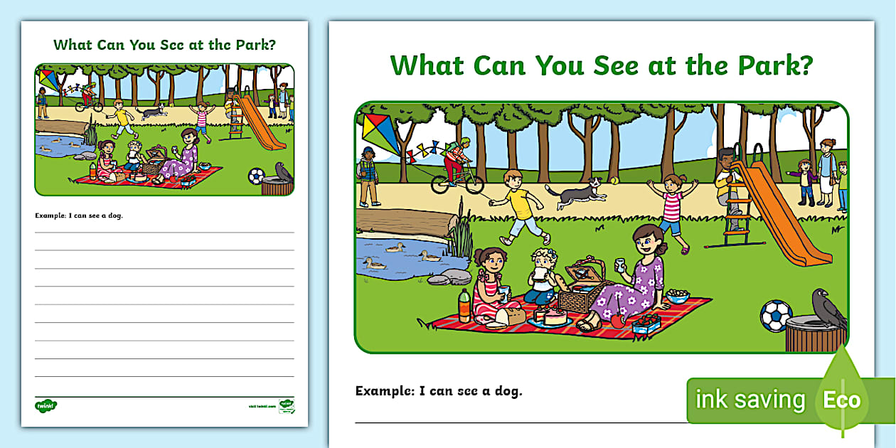 What Can You See at the Park? Description Writing - Twinkl