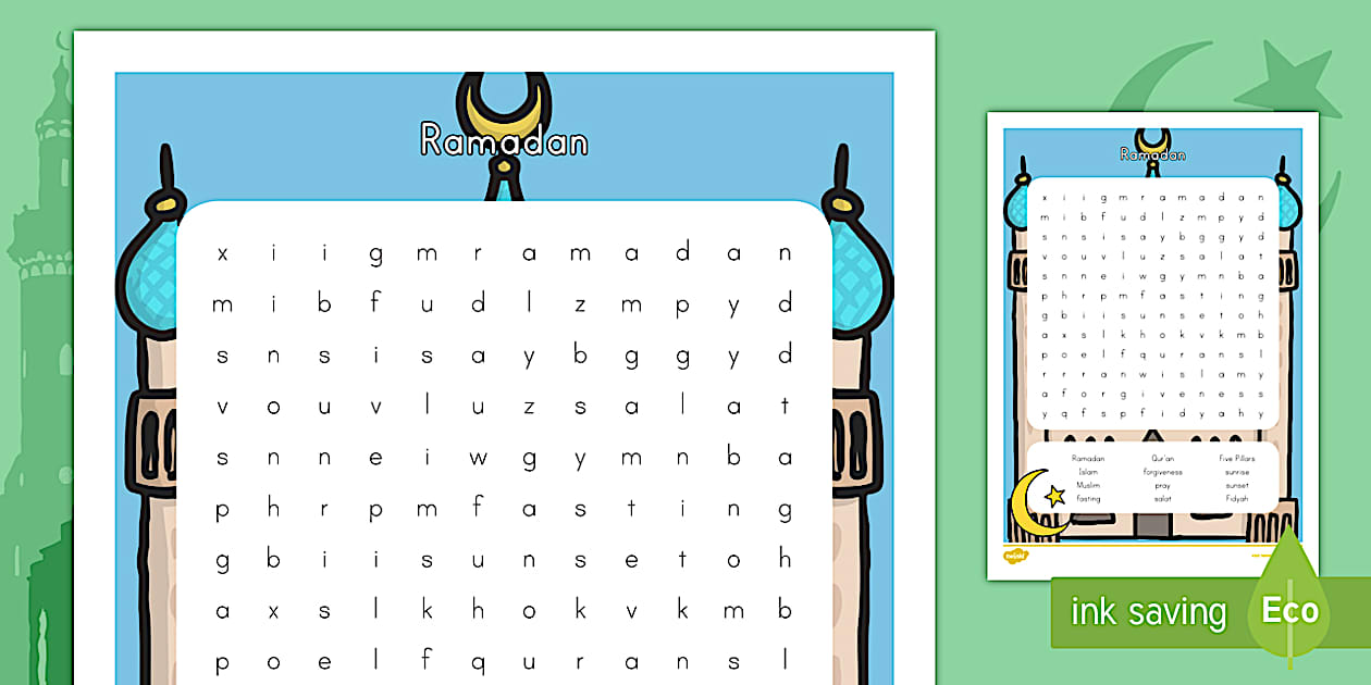 Ramadan Word Search Puzzle Activity for Kids | Twinkl USA