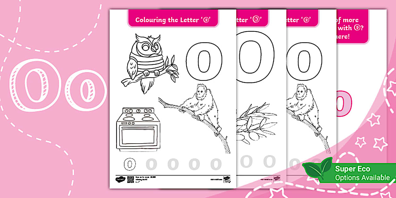 Letter O Colouring Pages
