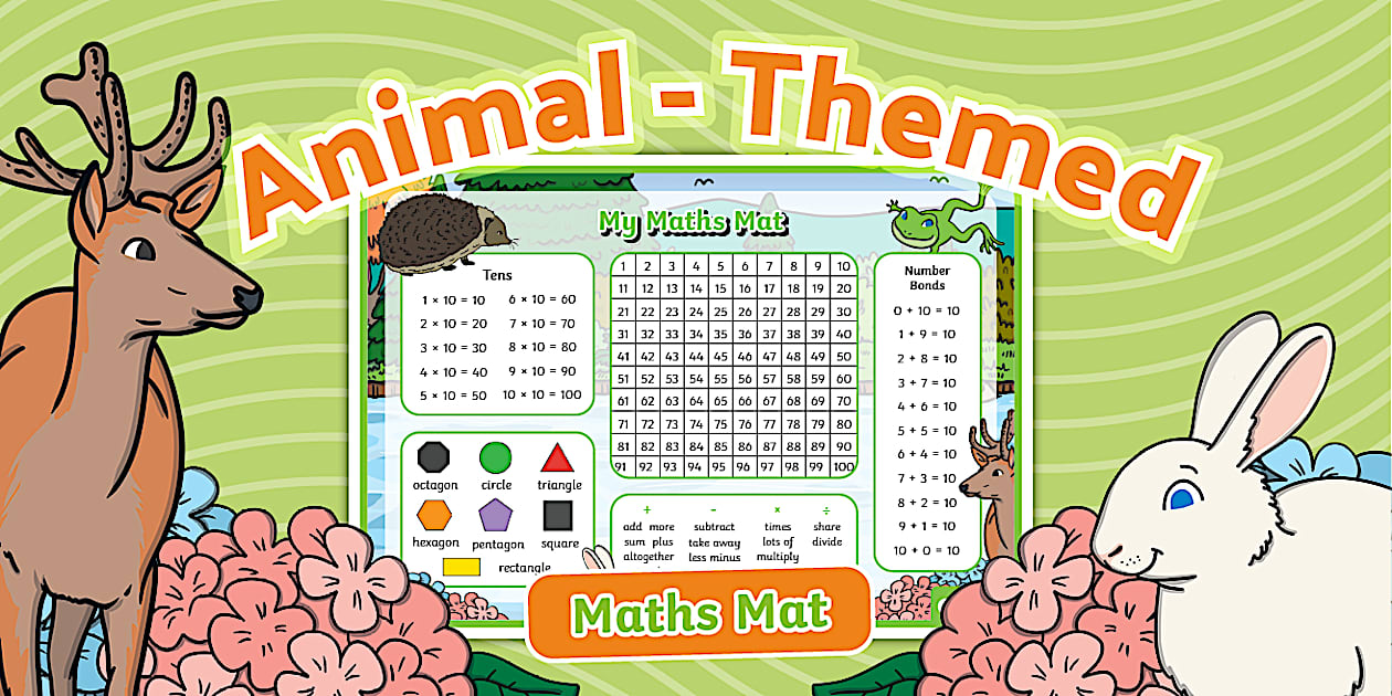 Animal-Themed Maths Mat