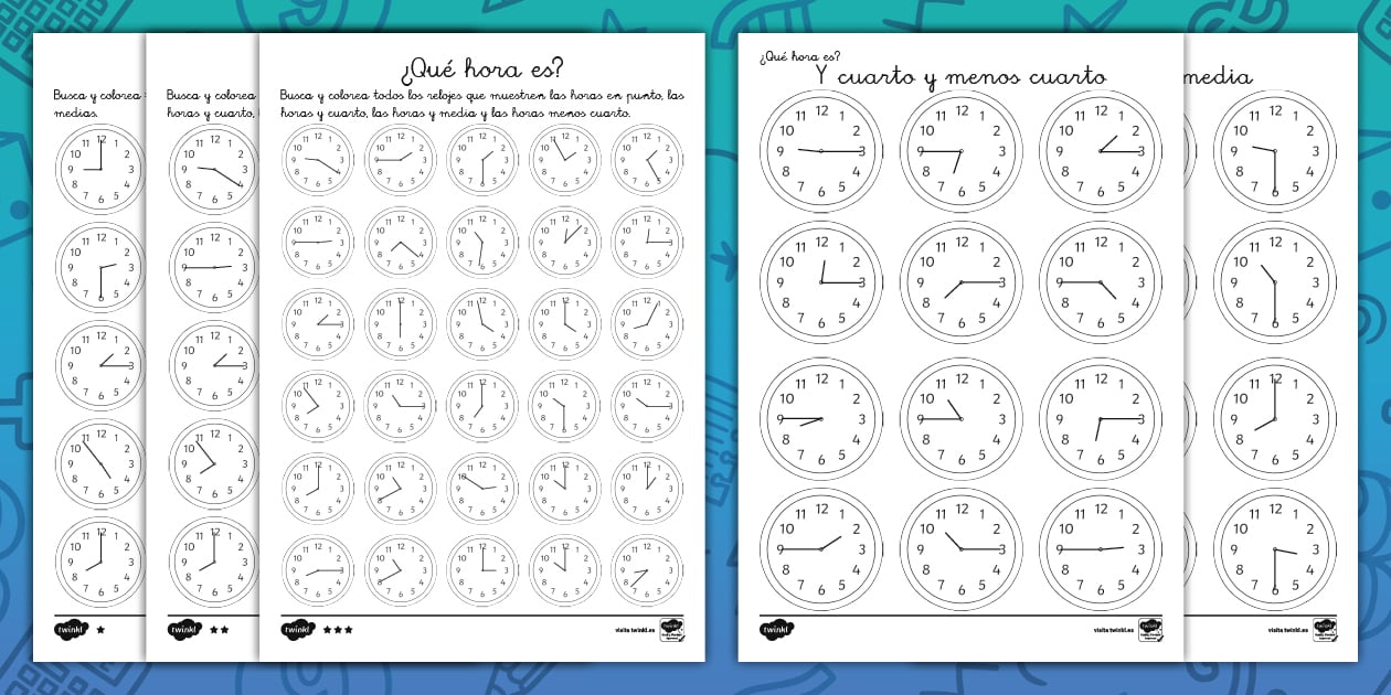 Pack de recursos: ¿Qué hora es? (teacher made) - Twinkl