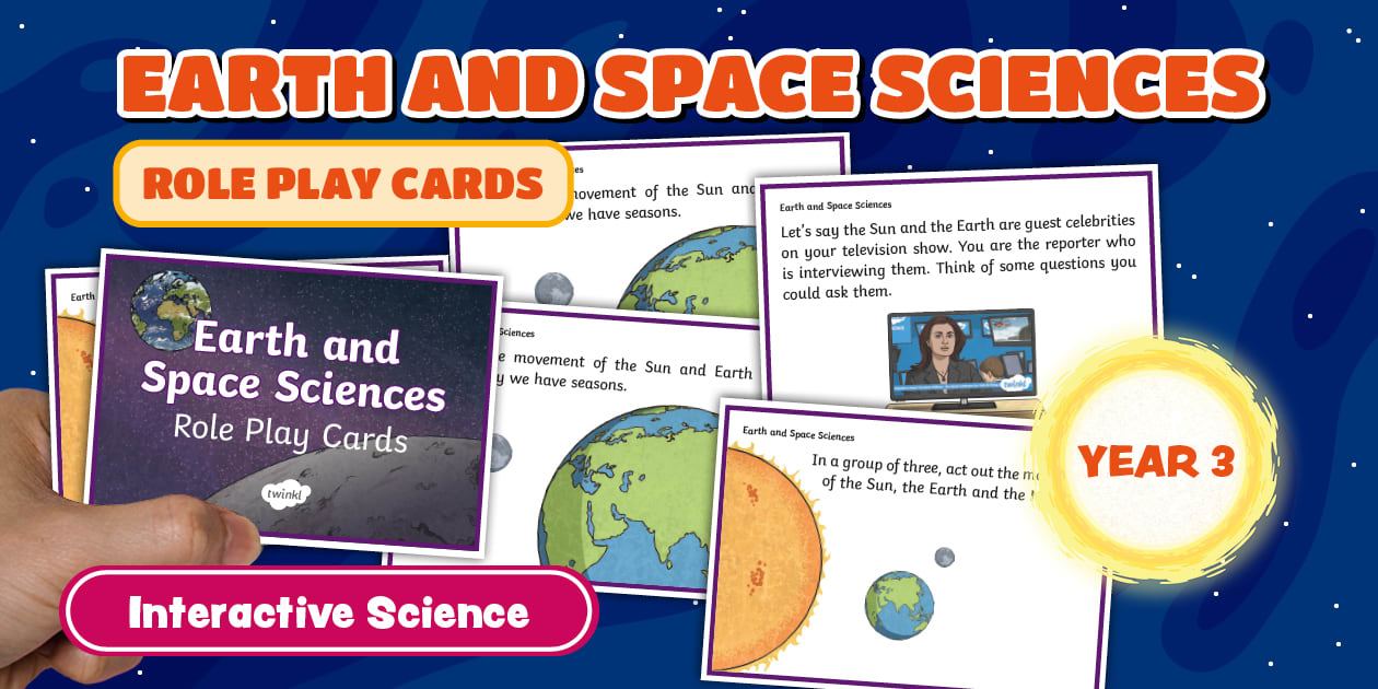 Earth and space science | Role-play cards | Easy to print