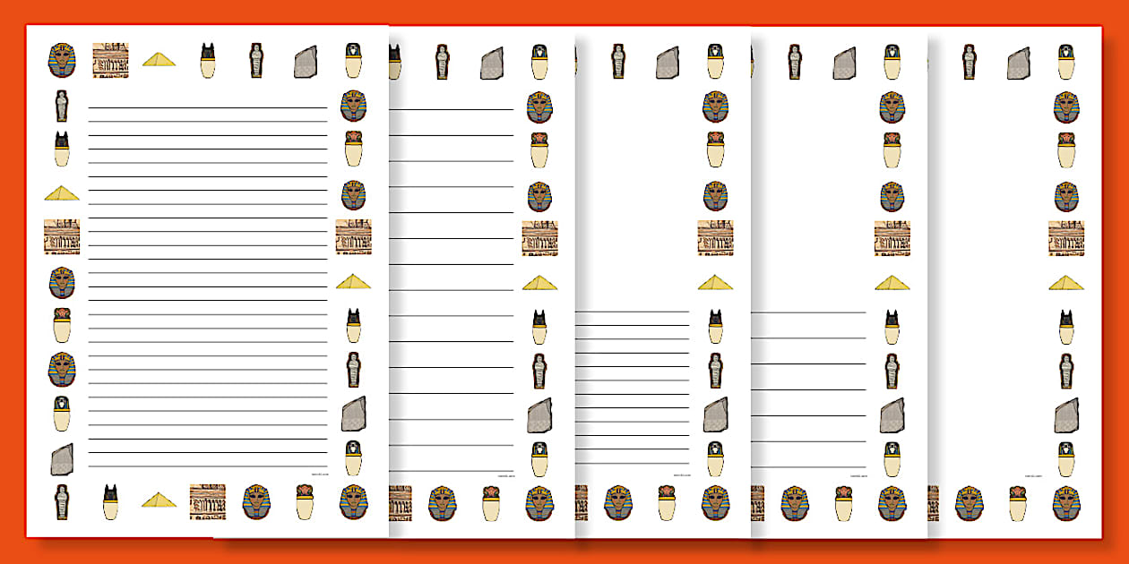 Ancient Egyptian Themed Writing Frames
