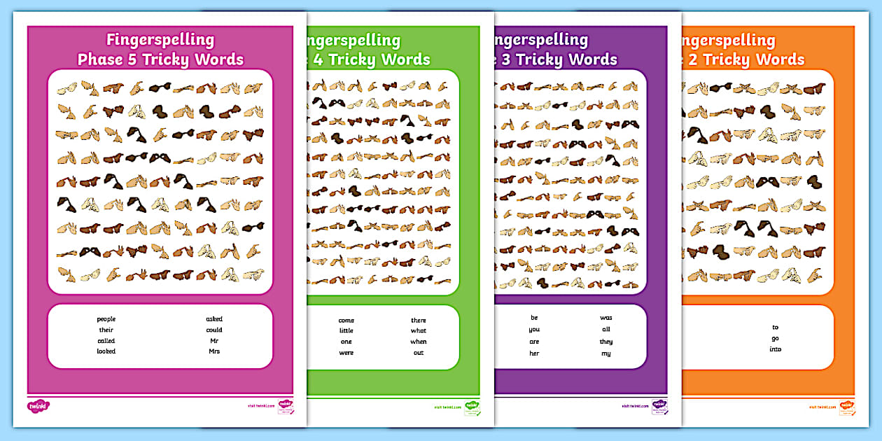 BSL Tricky Words Phase 2-5 Word Search Activity Pack