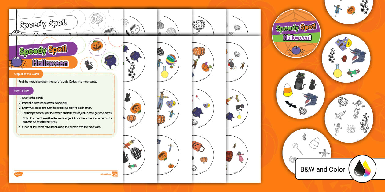 Speed Spot! Halloween Game (teacher made) - Twinkl