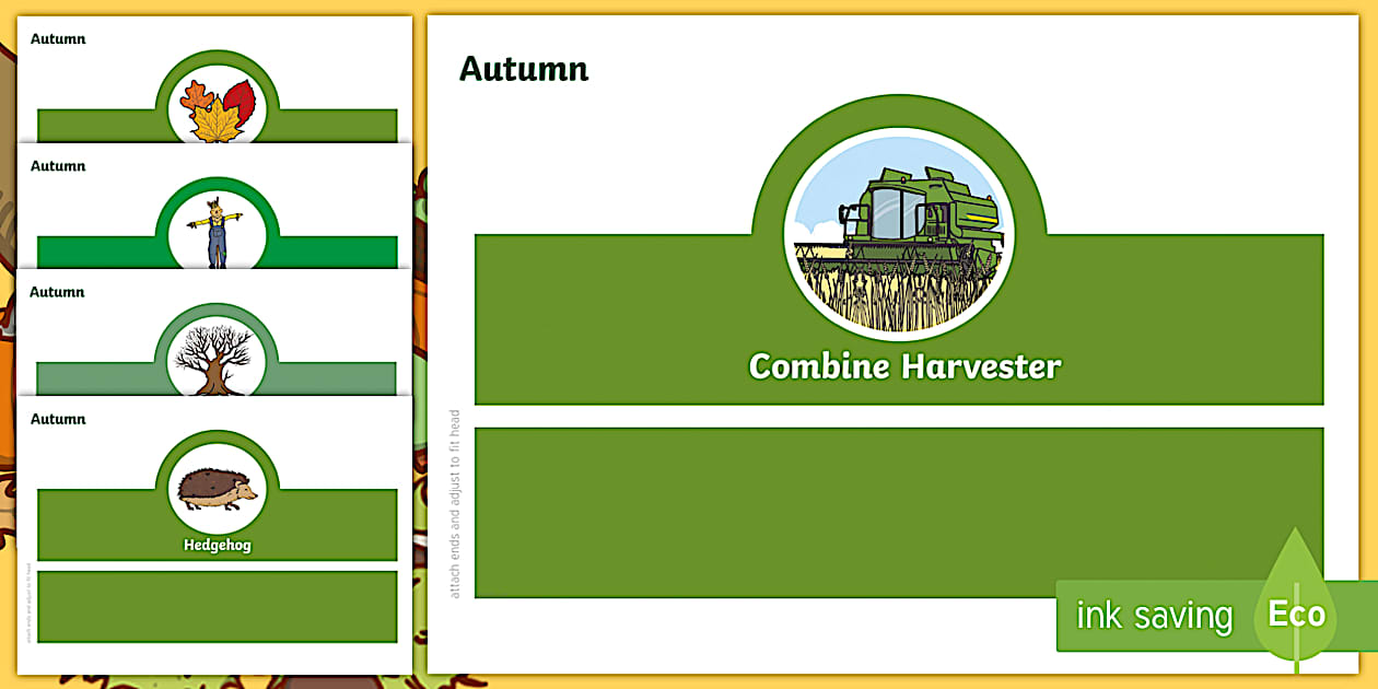 Autumn Headband Oral Language Game (teacher made) - Twinkl