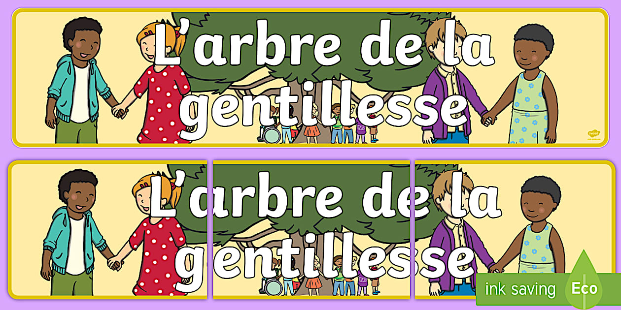 Banderole d'affichage : L'arbre de la gentillesse