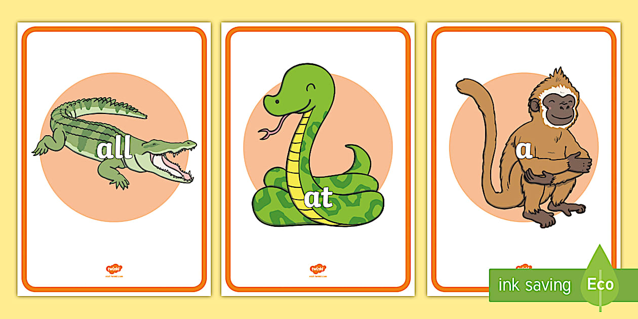 Reception High Frequency Words on Jungle Animals - Twinkl