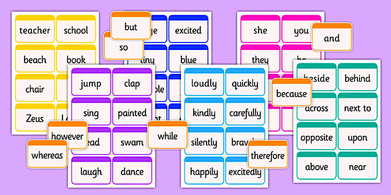 Editable Word Class Flashcards (teacher made) - Twinkl