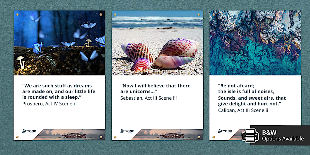 The Tempest Key Quotations Display Pack (teacher made)