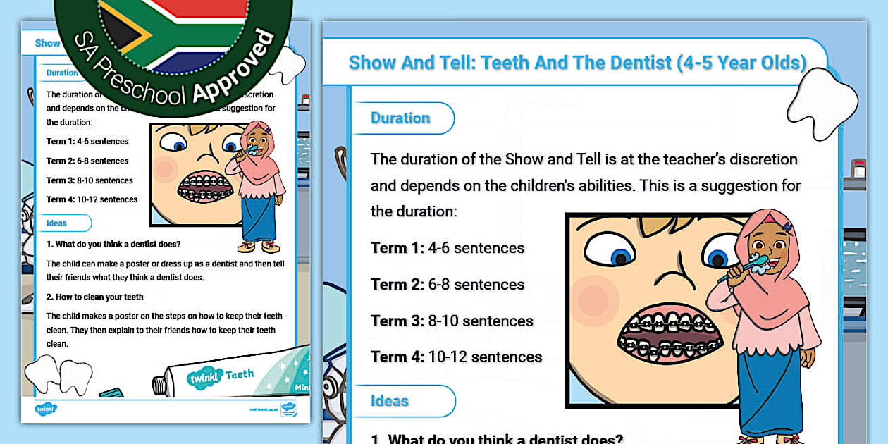 The Dentist Show and Tell Ideas Ages 4-5 - Twinkl ZA