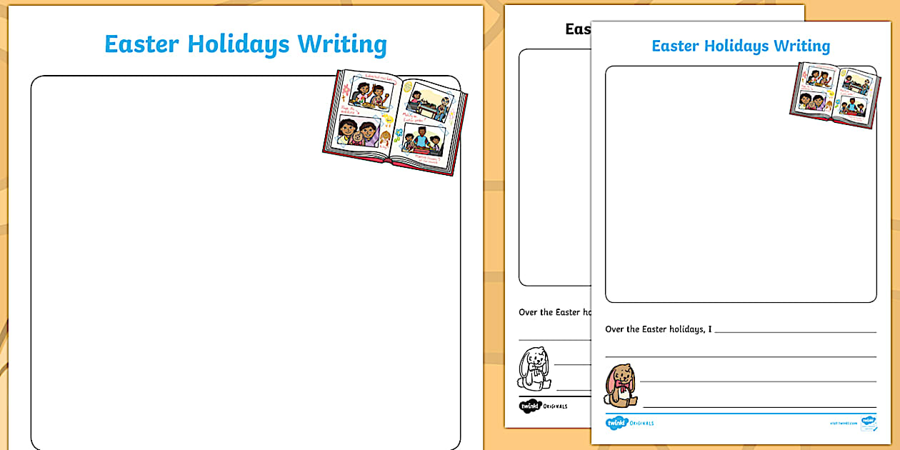 The Easter Journal: Easter Holidays Writing Worksheet
