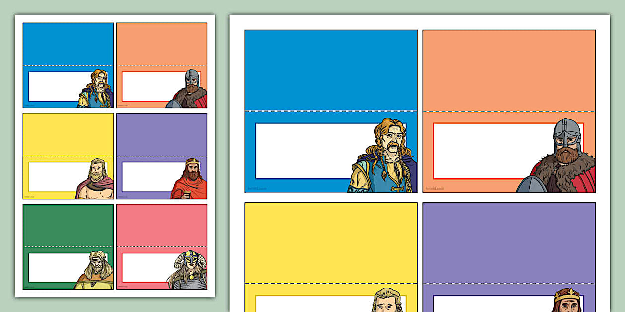 Viking Place Name Table Labels (teacher made) - Twinkl