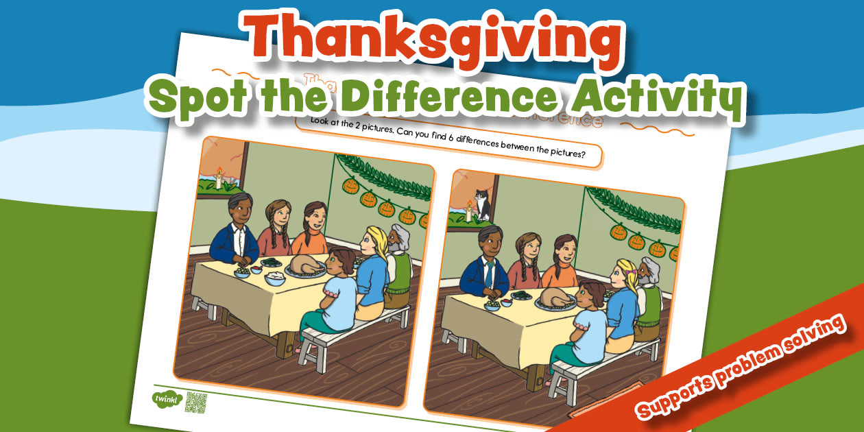 Thanksgiving Spot the Difference Activity