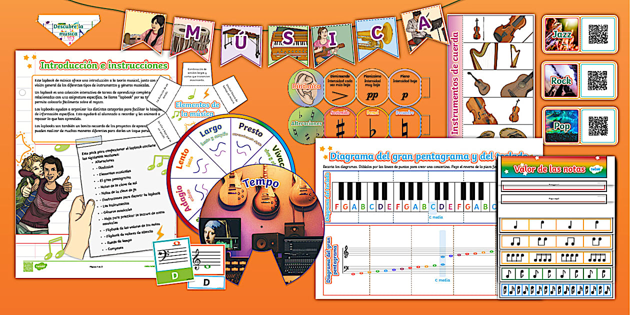 Lapbook: Introducción a la teoría musical (teacher made)