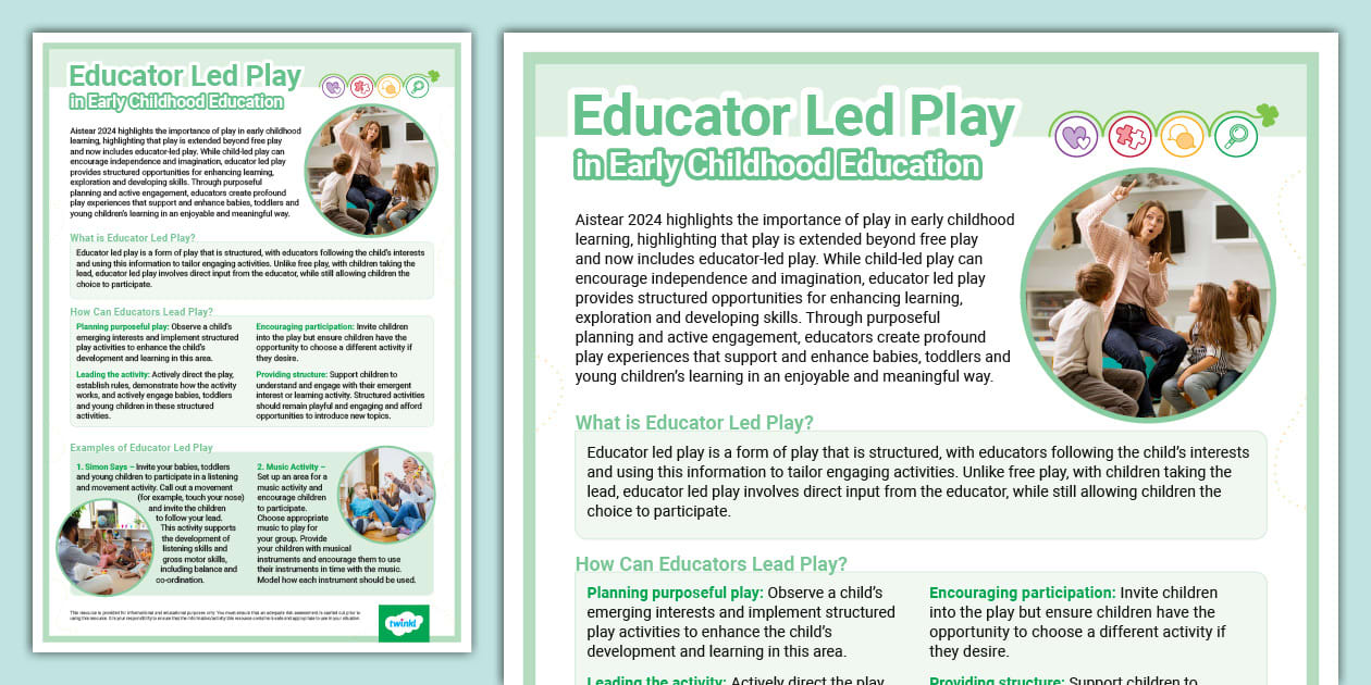 What is Educator-Led Play? (teacher made) - Twinkl