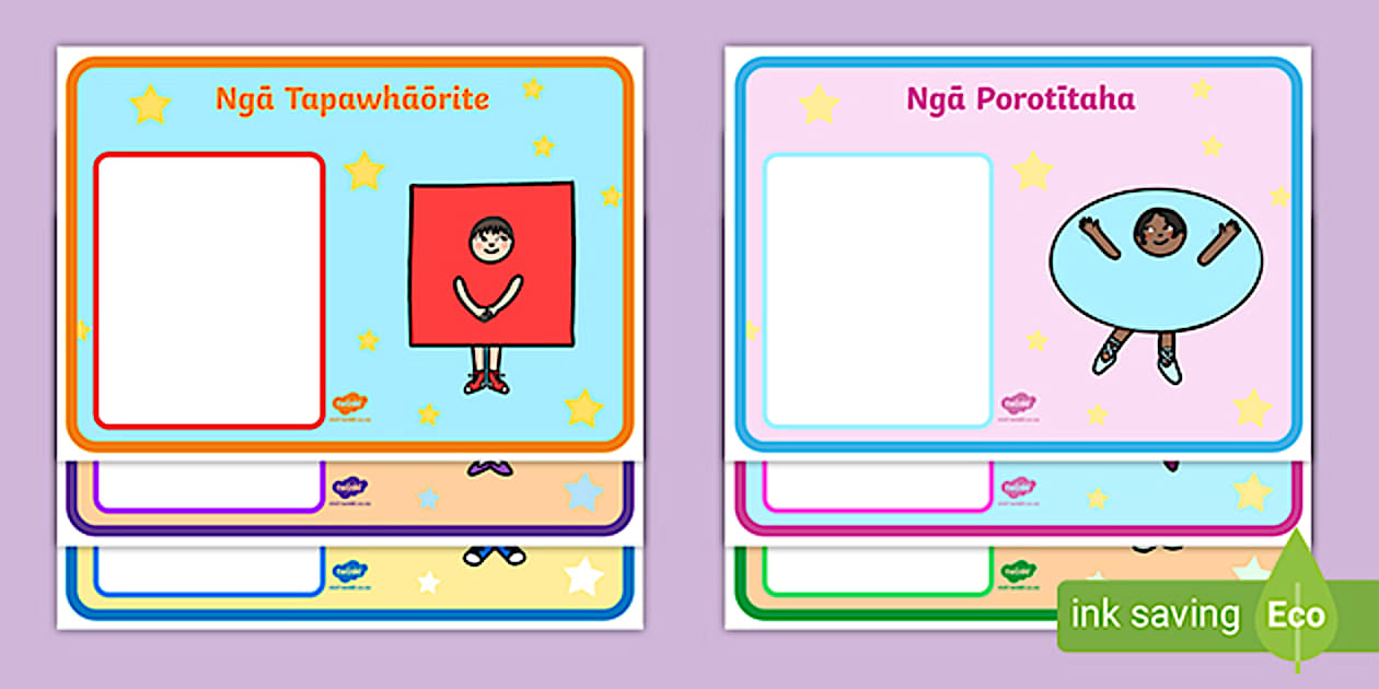 Te Reo Māori - 2D Shapes - Group Signs (Teacher-Made)