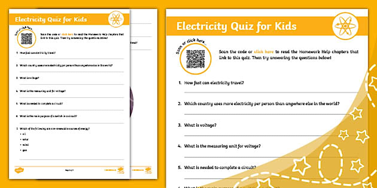 Electricity Quiz for Kids (teacher made) - Twinkl