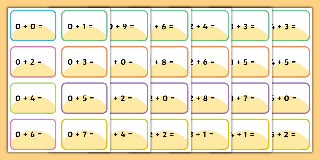 👉 Printable Addition Flashcards (teacher made) - Twinkl