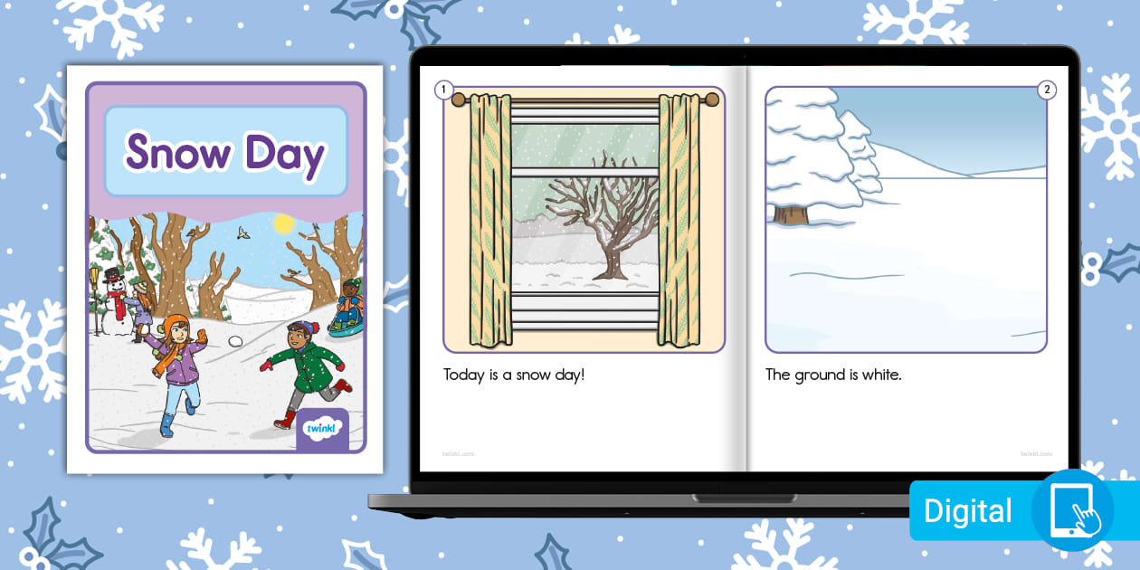 Snow Day Emergent Reader eBook (Teacher-Made) - Twinkl