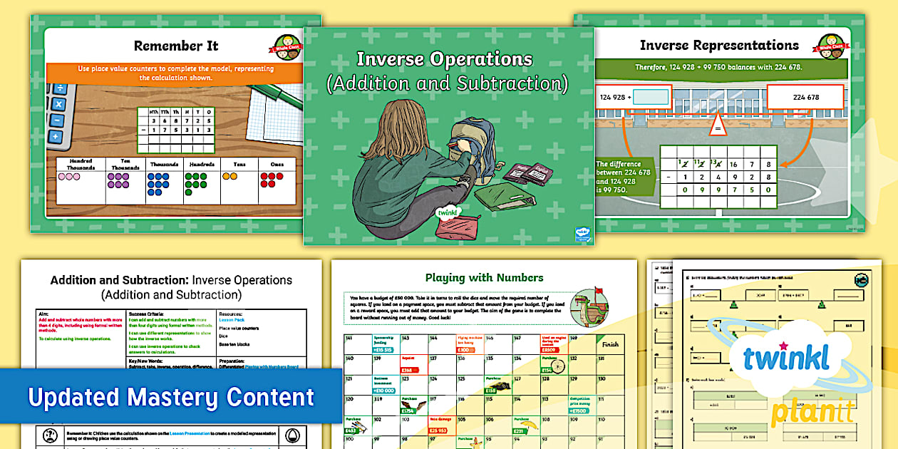 Y5 Calculate Using Inverse Operations PlanIt Maths Lesson 7