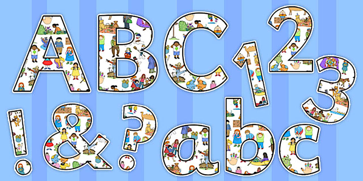 English nursery rhymes display lettering | Twinkl - Twinkl