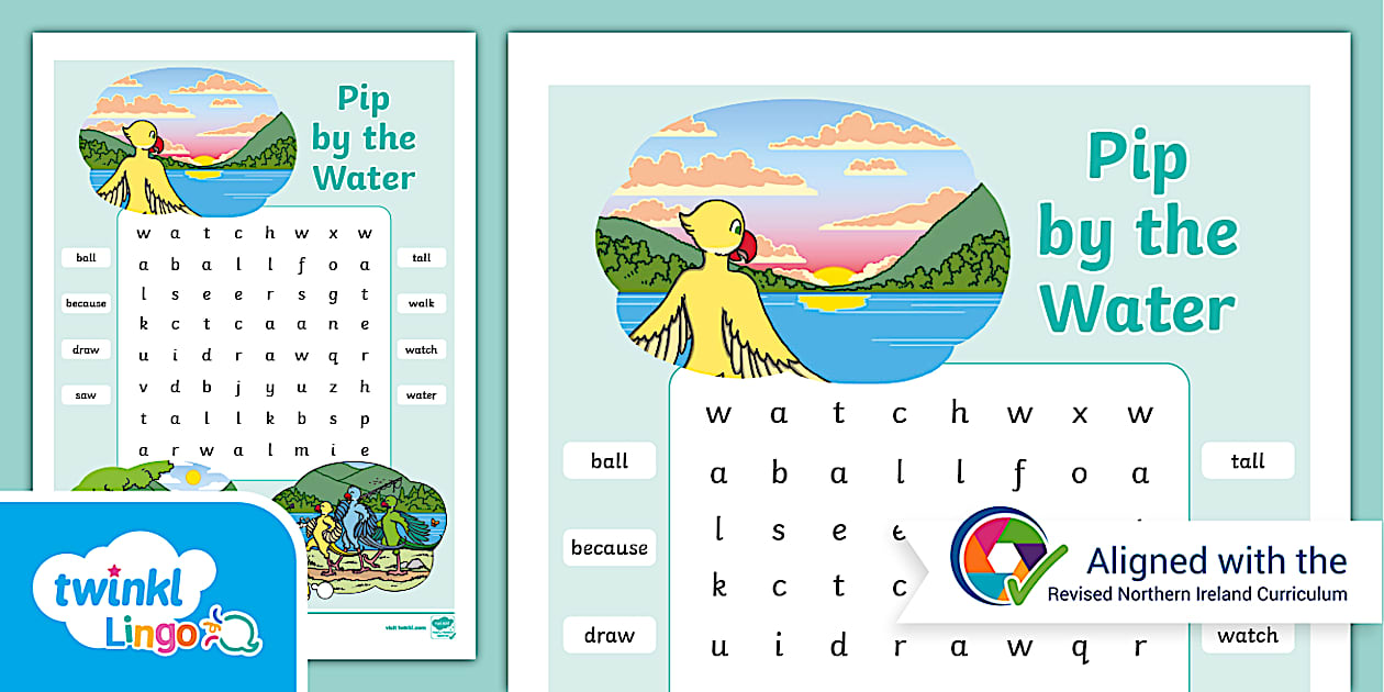 Pip by the Water Phase 2 'aw' Word Search (professor feito)