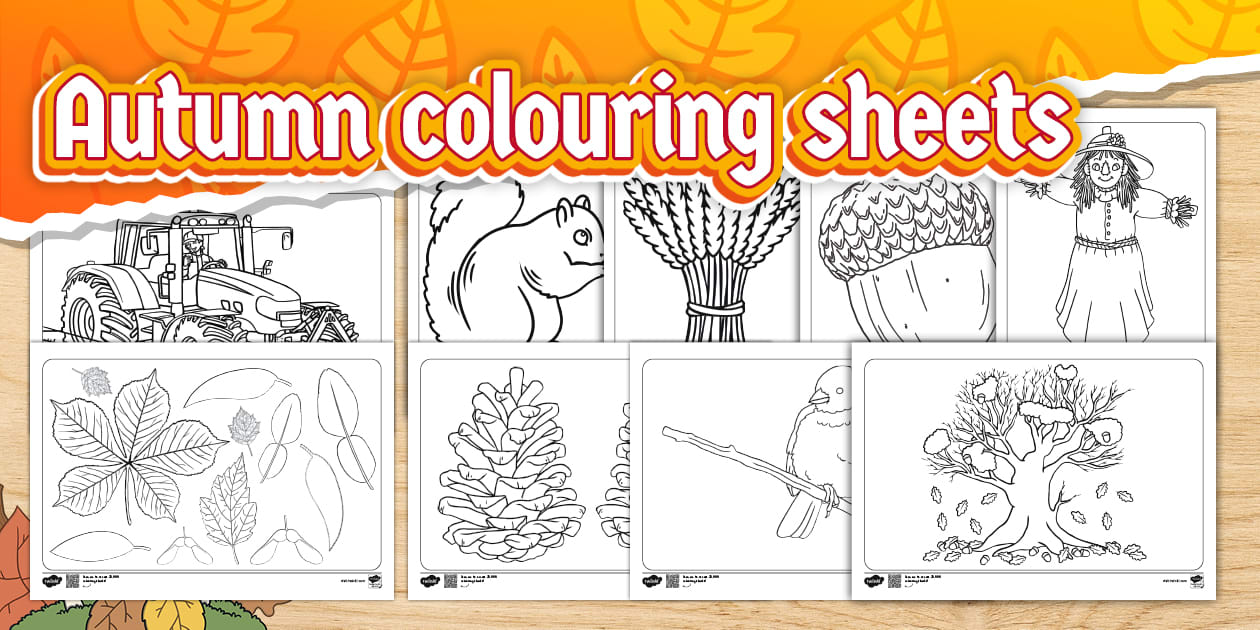 Autumn Coloring Sheets, coloring sheets, coloring in, coloring