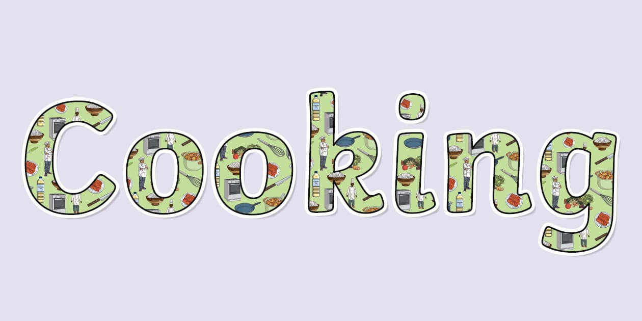 Cooking Display Lettering - KS2 - Food (Teacher-Made)