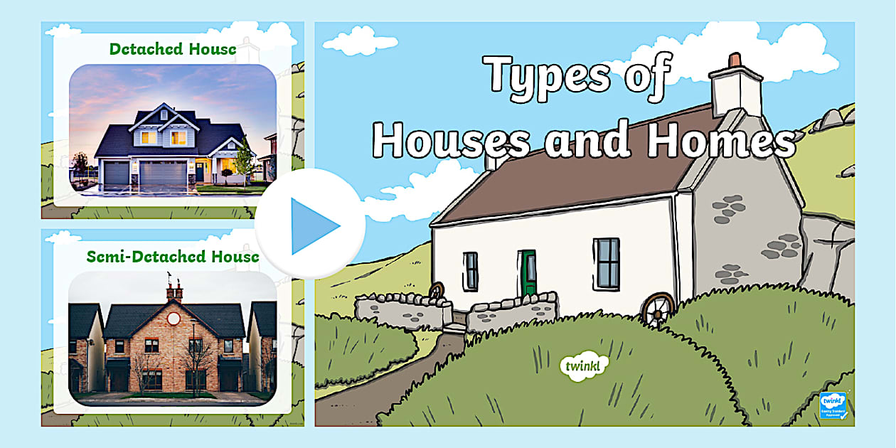 Type of Houses and Homes PowerPoint. (teacher made) - Twinkl