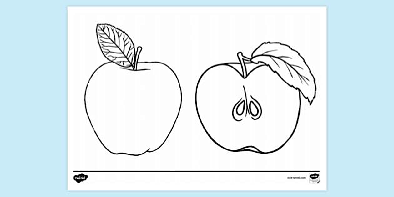 Preschool Apple Colouring Page | Colouring Sheets - Twinkl
