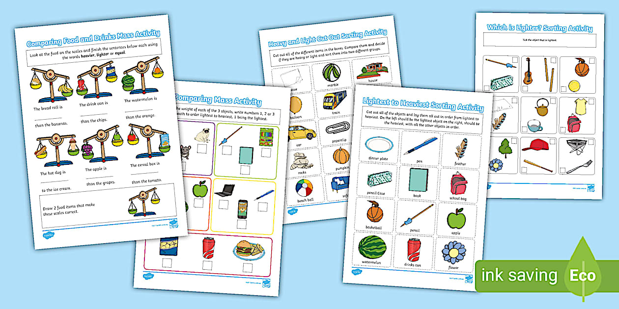 Heavy and Light Activities Pack (teacher made) - Twinkl