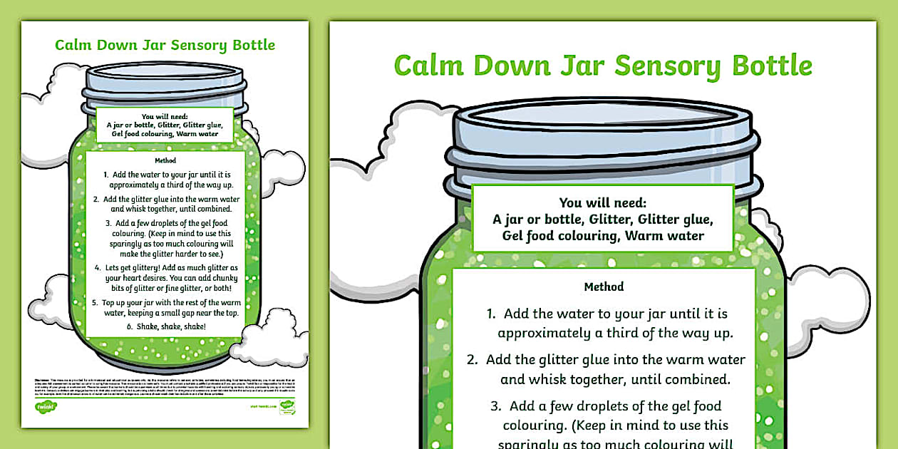 Calm Down DIY Sensory Jars (teacher made) - Twinkl