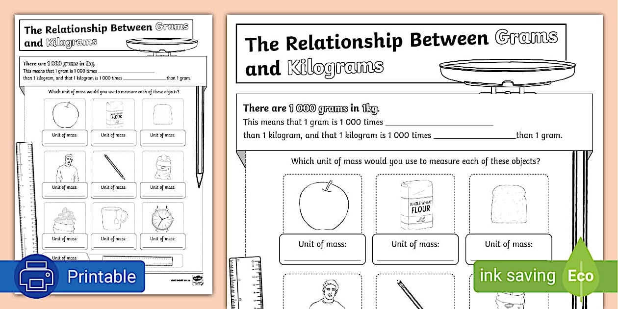 What Is the Relationship between Grams and Kilograms Activity