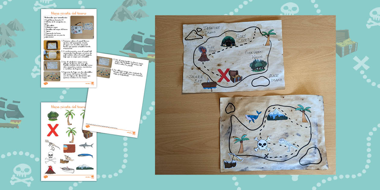 Manualidad: Mapa pirata del tesoro - Twinkl