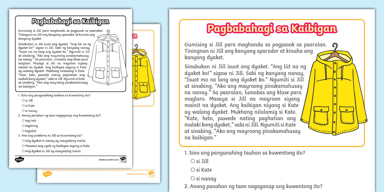 Pagbabahagi Sa Kaibigan | Grade 1 | Twinkl PH (teacher made)