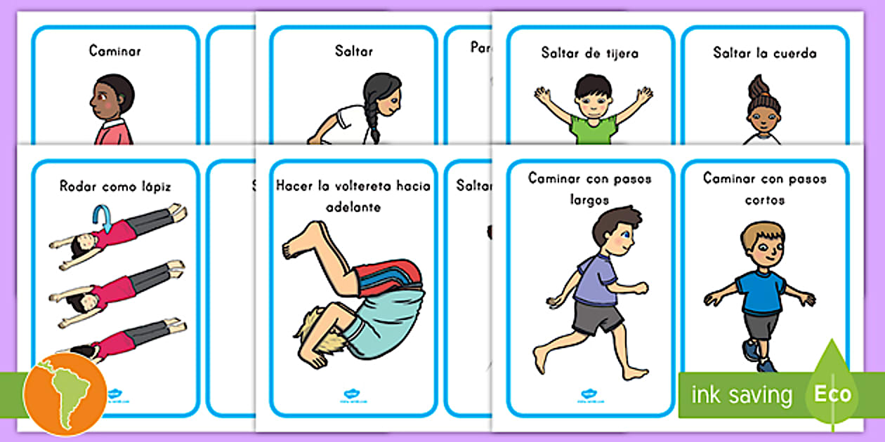 Tarjetas para educación física (teacher made) - Twinkl