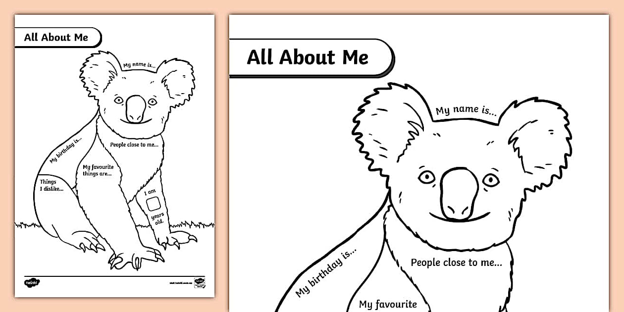 All About Me Koala (teacher made) - Twinkl