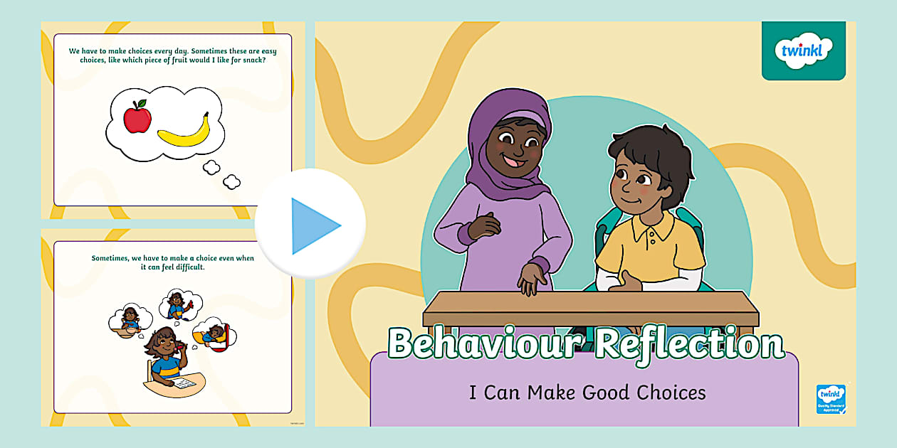 Behaviour Reflections - I Can Make Good Choices - Twinkl