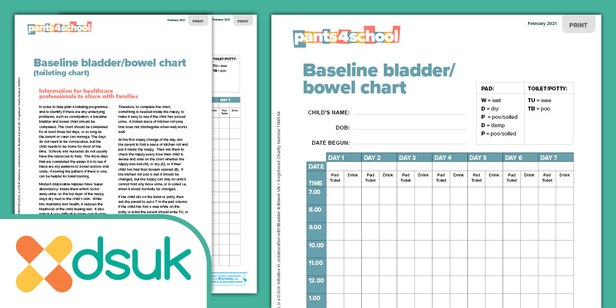 Down Syndrome UK: Toileting Chart