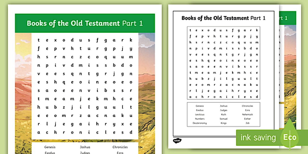 Vacation Bible School Old Testament Word Search 1 | Twinkl