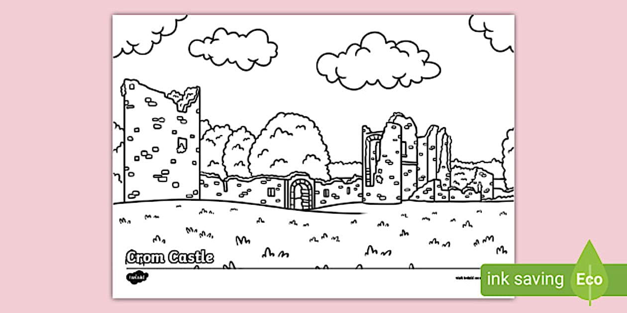 Crom Castle Colouring Sheet (teacher made) - Twinkl