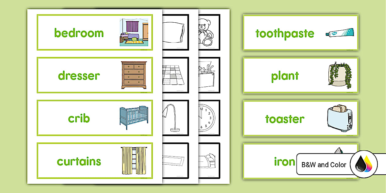 In My Home Word Cards (Teacher-Made) - Twinkl