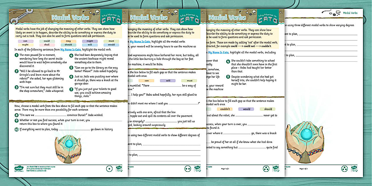 Modal Verbs Differentiated Activity: My Name is Cato