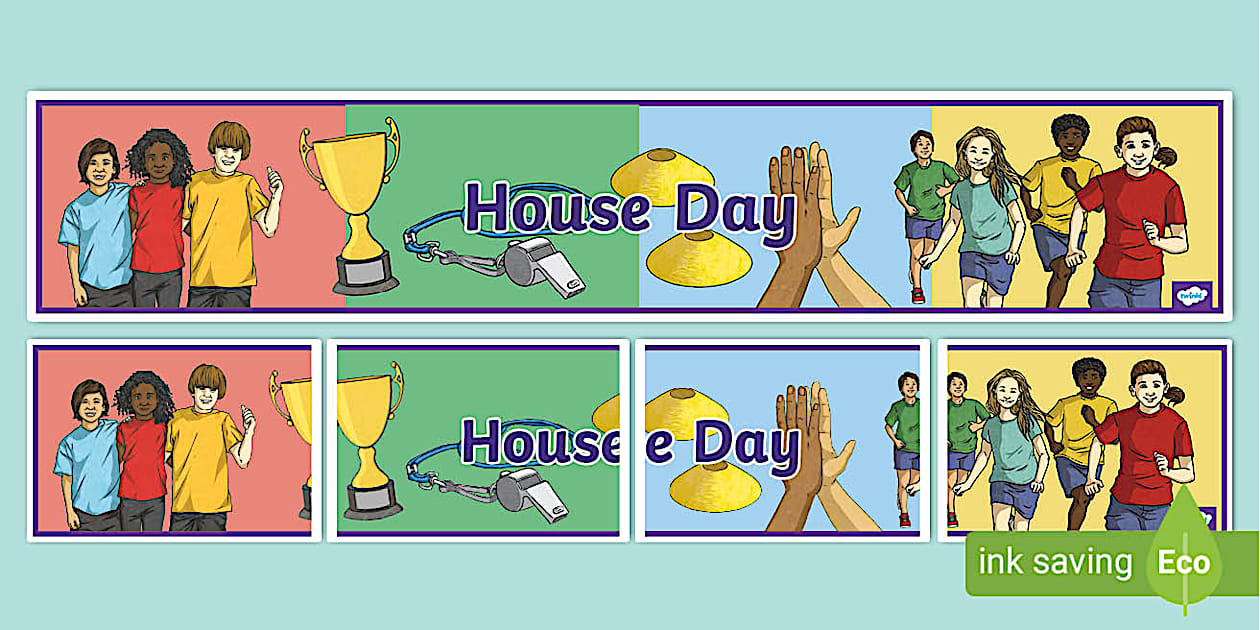 Editable House Day Banner (teacher made) - Twinkl