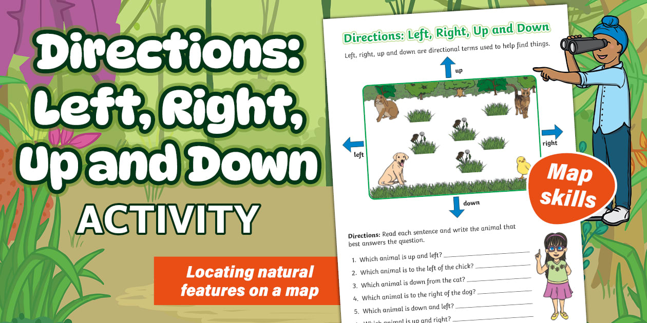 Left Right Directions Activity for Year 1