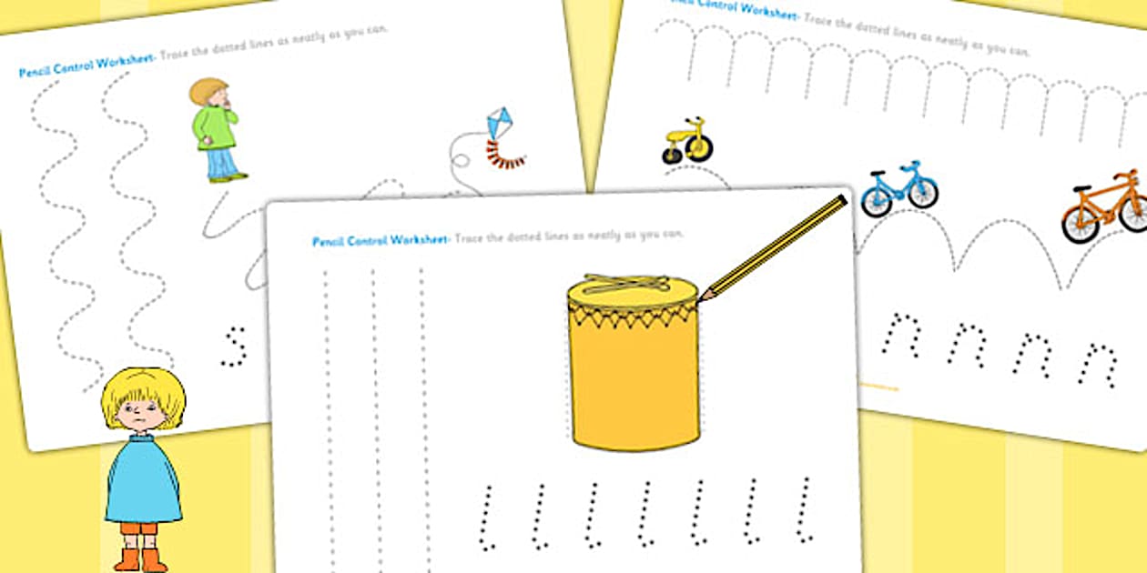 Pencil Control Sheets to Support Teaching on Titch - Twinkl