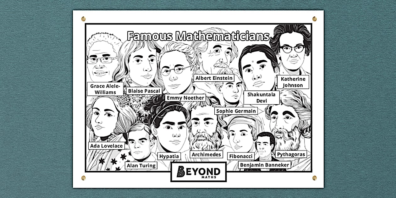 Famous Mathematicians Colouring Pages (teacher made)